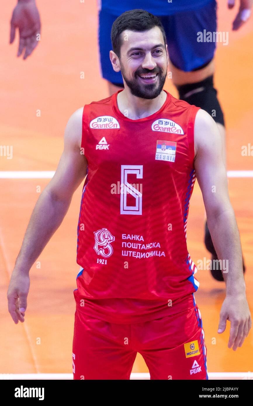 Ottawa, Canada. 07 Jun 2022. Nikola Pekovic (6 -- of Serbia) in FIVB ...