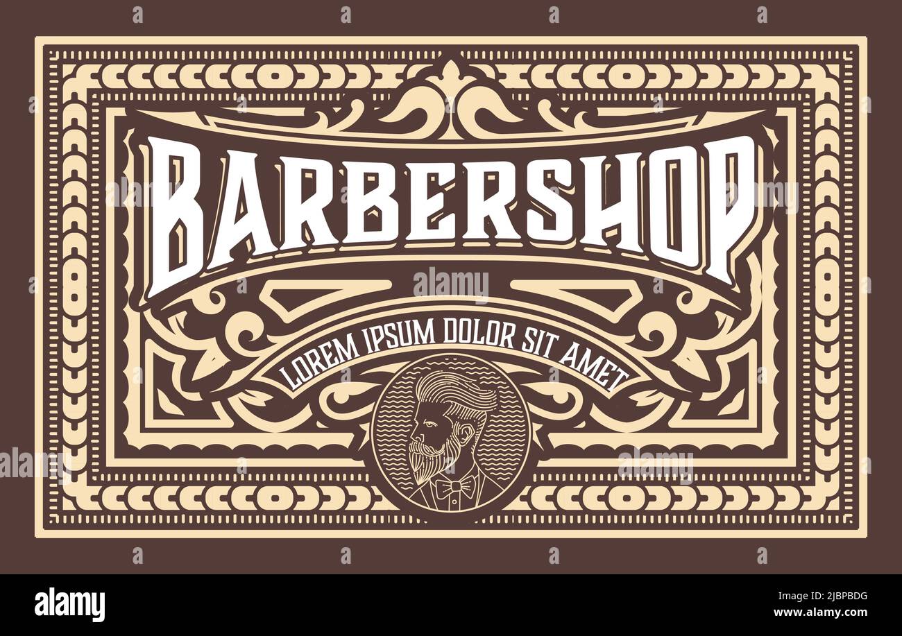 Vintage Barbershop label in vintage style Stock Vector Image & Art - Alamy