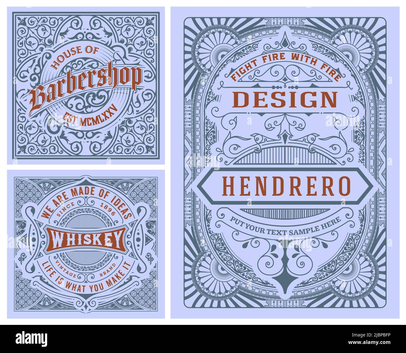 Set of 3 vintage labels for packing Stock Vector Image & Art - Alamy