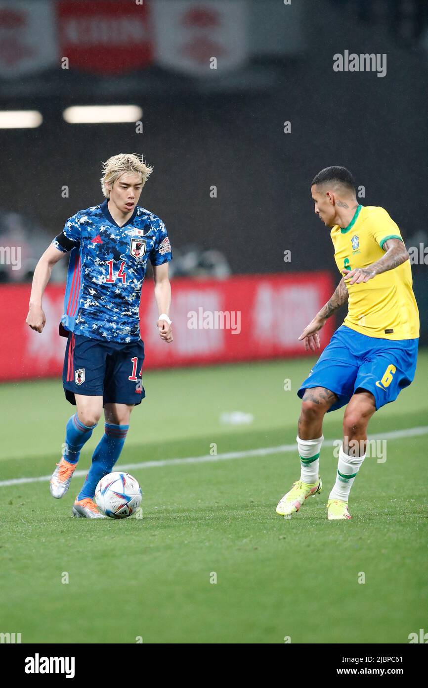 Tokyo, Japan. 6th June, 2022. Junya Ito (14) of Japan in action duringÂ ...