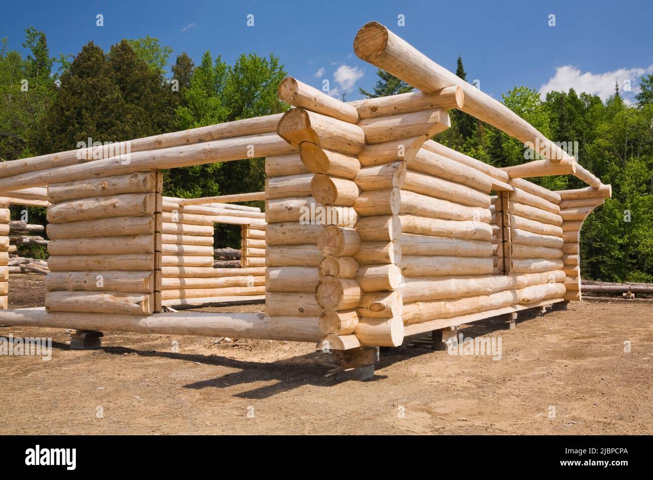 Home built with stacked logs hi-res stock photography and images - Alamy