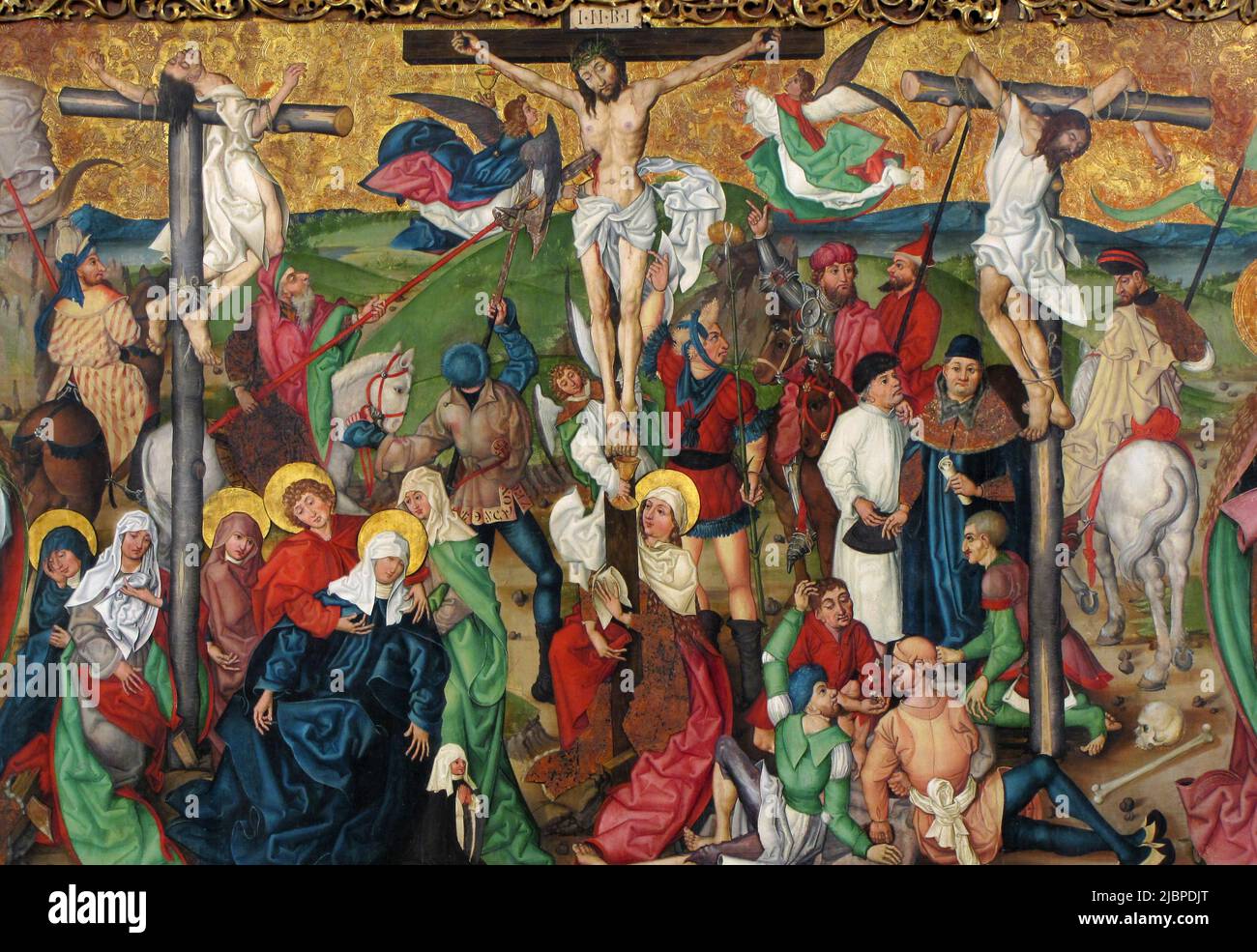 Crucifixion, from the Buhl Altarpiece Stock Photo - Alamy