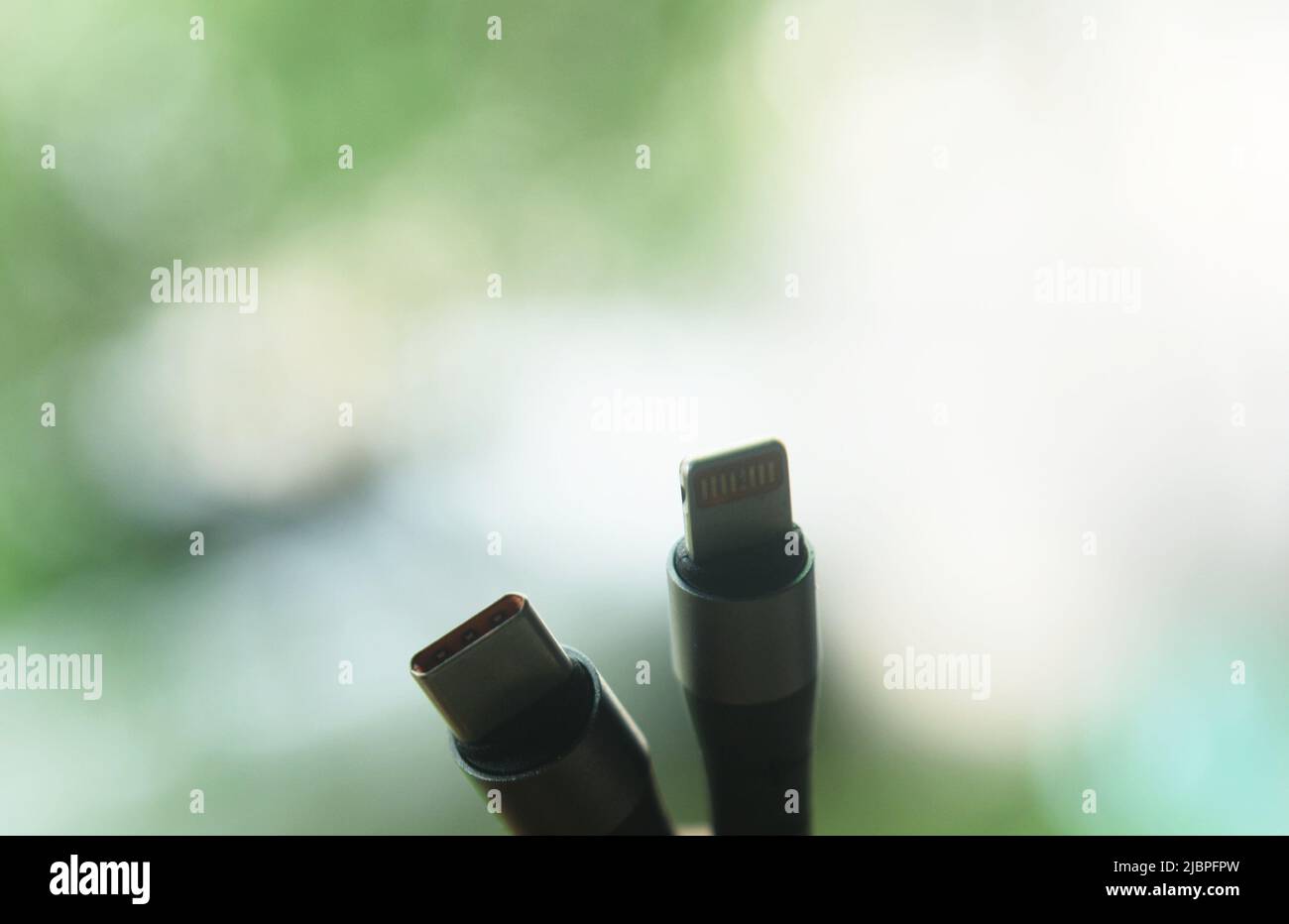 HANGZHOU, CHINA - JUNE 8, 2022 - A USB Type-C port and Apple's ...