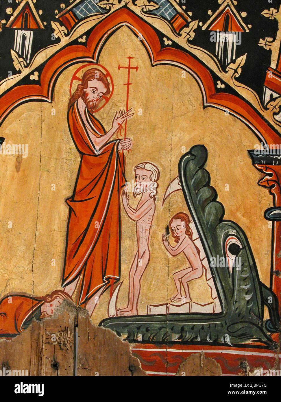 Christ in Limbo by an unknown medieval artist Stock Photo - Alamy