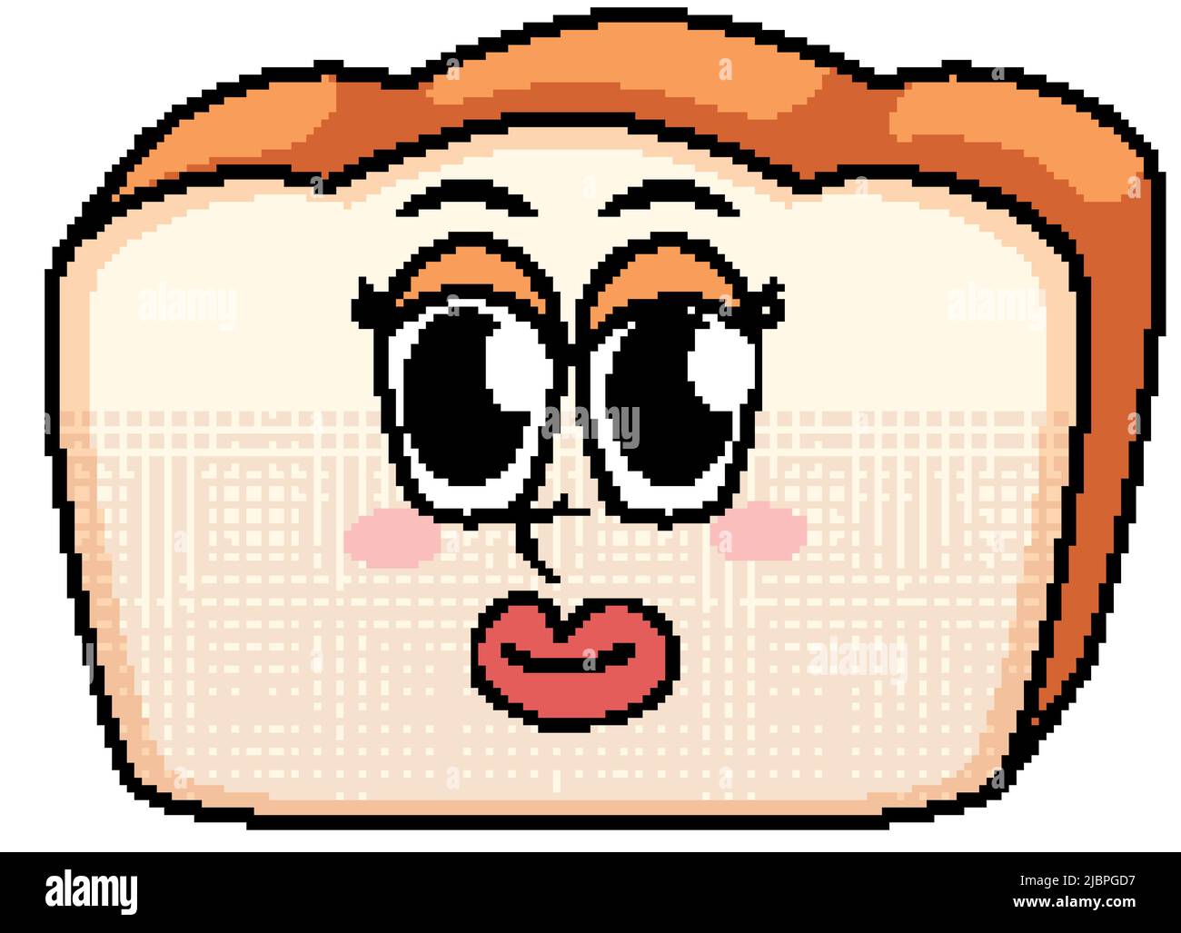 A bread cartoon character on white background illustration Stock Vector ...