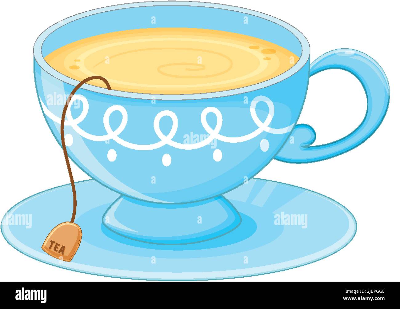 A cup of tea in blue colour illustration Stock Vector Image & Art - Alamy
