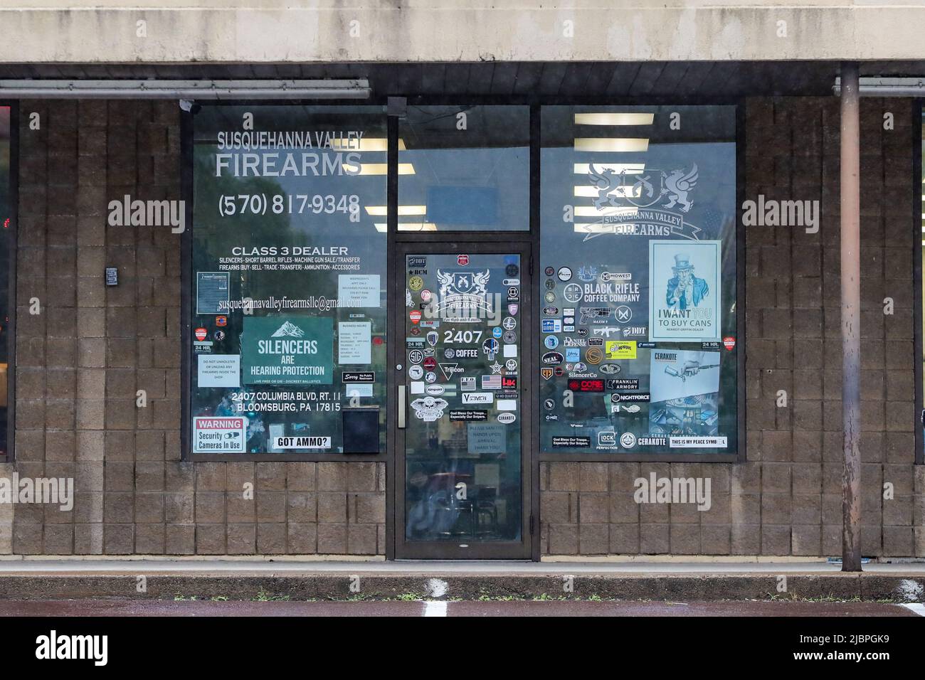 The Susquehanna Valley Firearms store is seen in a strip mall near ...