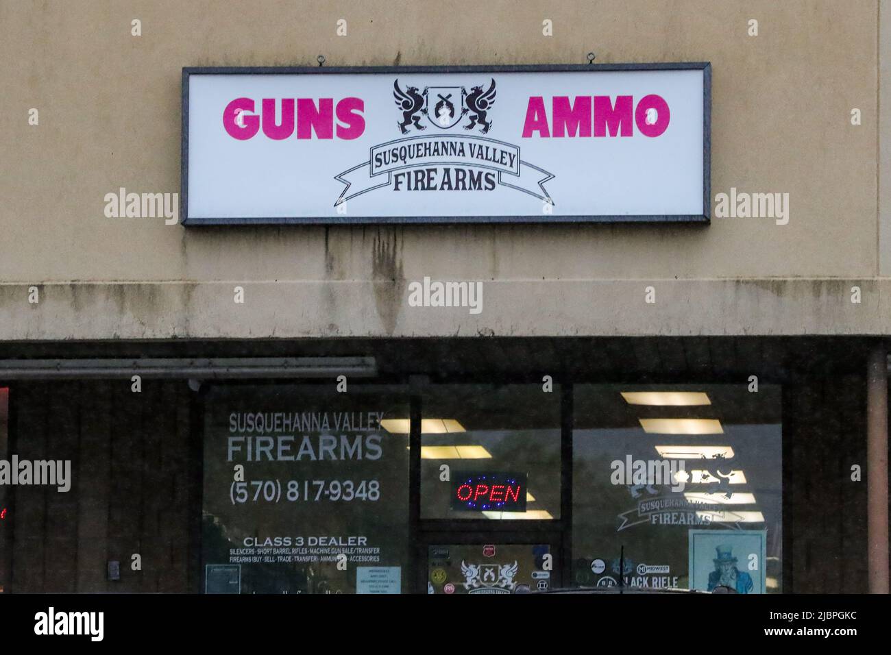 The Susquehanna Valley Firearms store is seen in a strip mall near ...