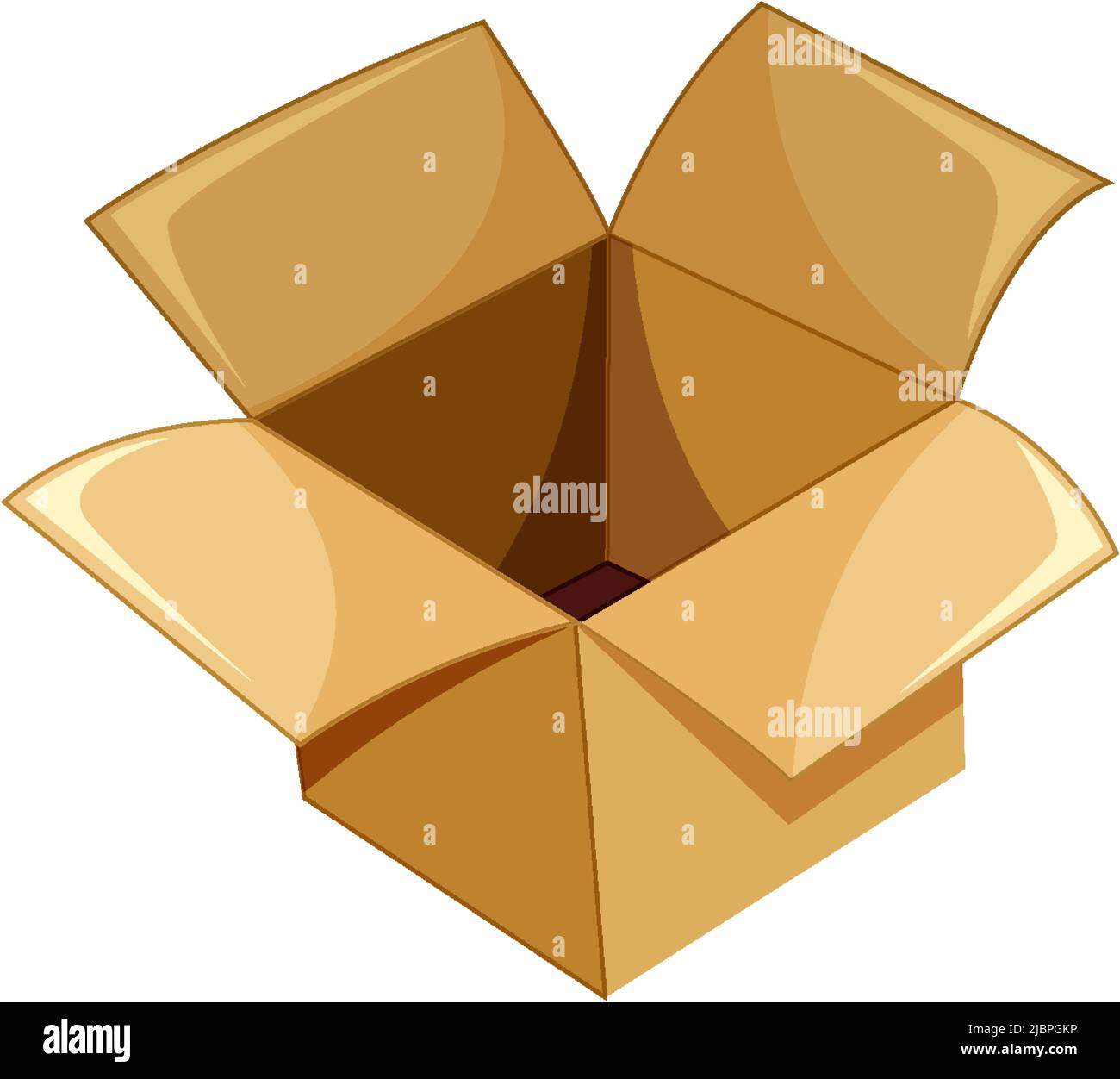 A corrugated box on white background illustration Stock Vector Image ...