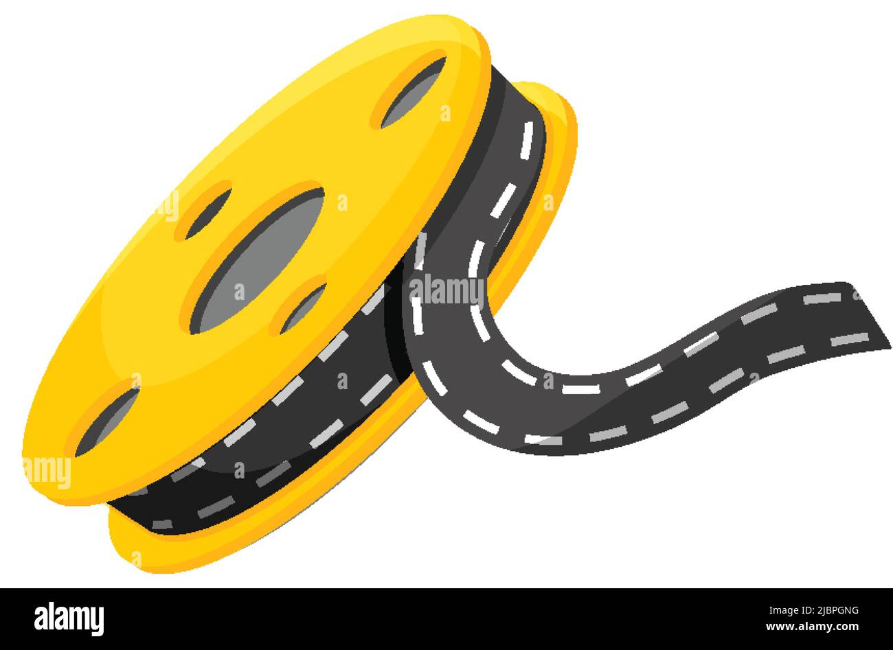 A simple film reel on white background illustration Stock Vector Image ...