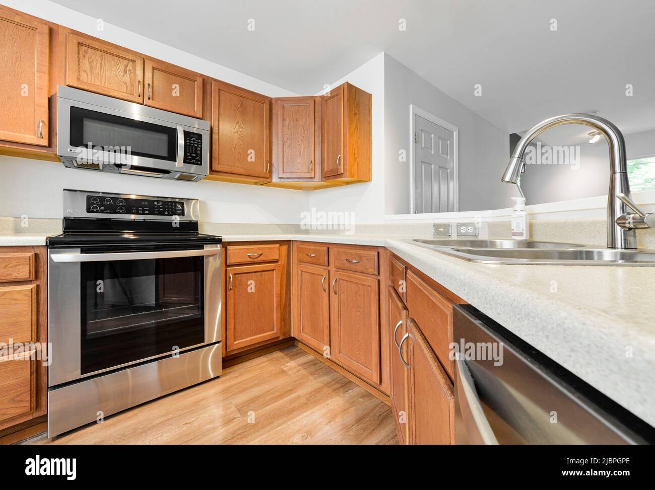 Modern residential kitchen interior Stock Photo - Alamy