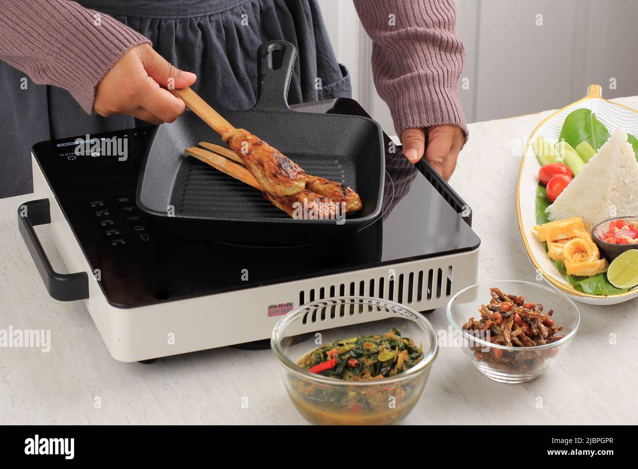 Traditional balinese sate lilit minced hi-res stock photography and ...