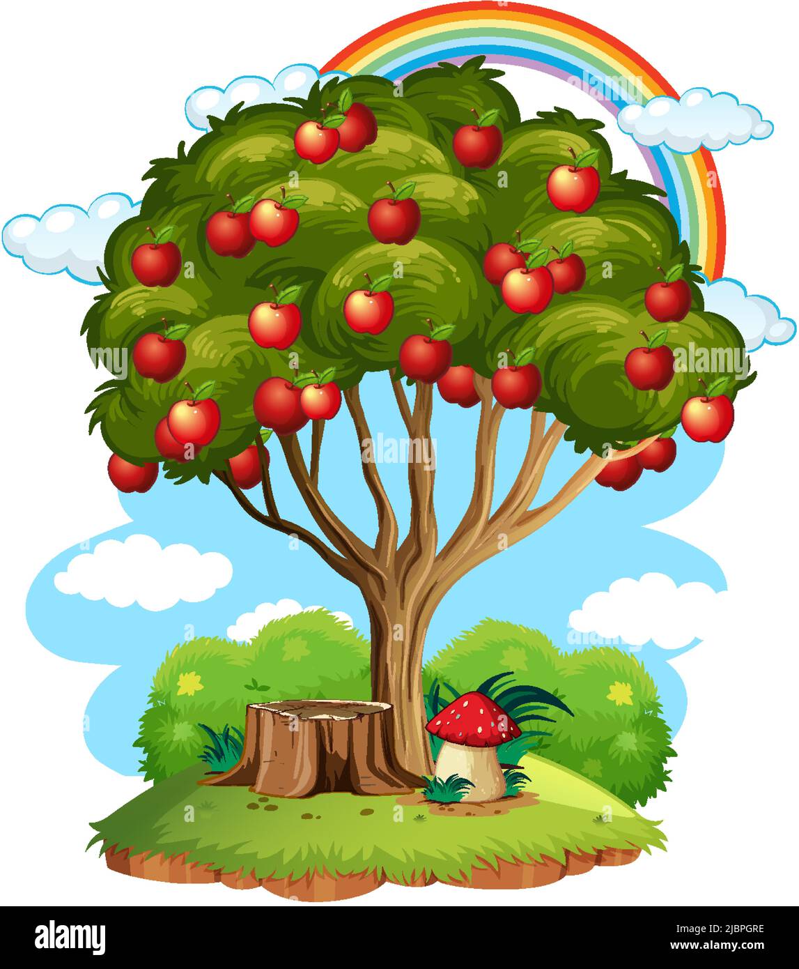 Large apple leaf tree Cut Out Stock Images & Pictures - Alamy