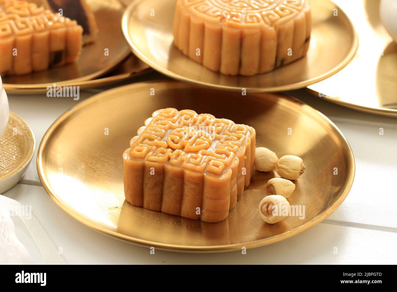 Square Shape Moon Cake Mooncake Chinese Dessert Snack during Lunar New ...