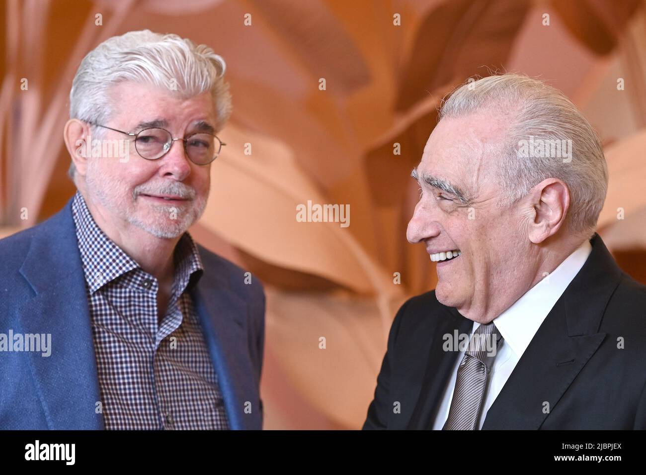 New York, USA. 07th June, 2022. (L-R) Movie directors George Lucas and Martin Scorsese attend ...