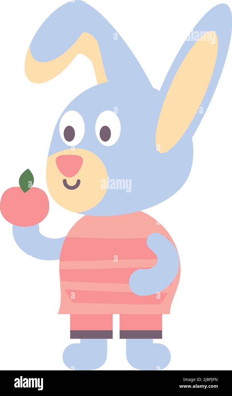 little rabbit with apple Stock Vector Image & Art - Alamy