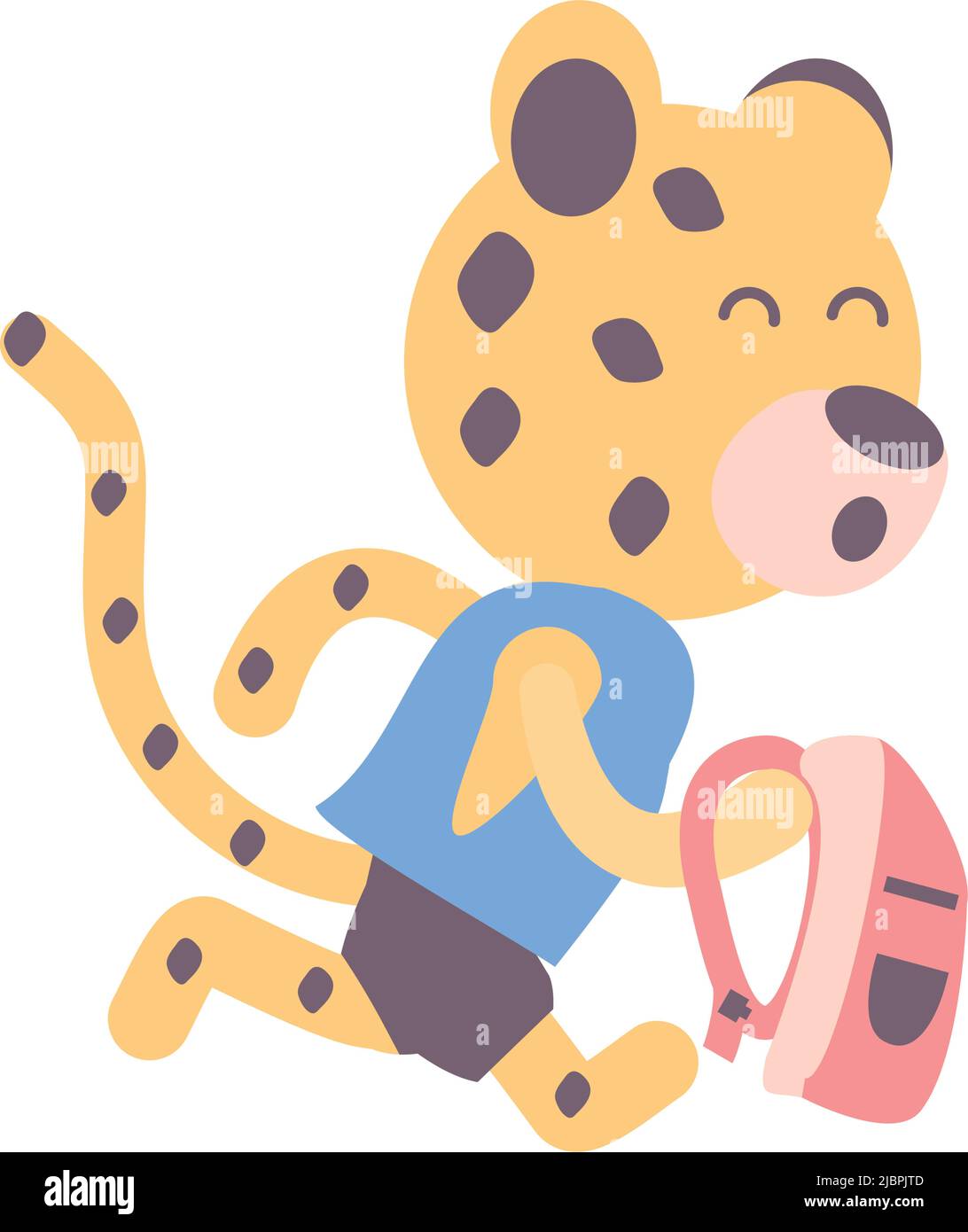 student tiger with backpack Stock Vector Image & Art - Alamy