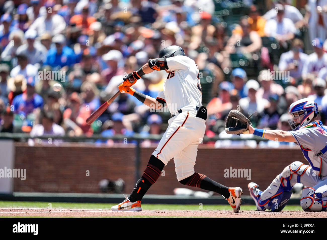 San Francisco Giants Infielder Thairo Estrada (39) at bat during an MLB ...