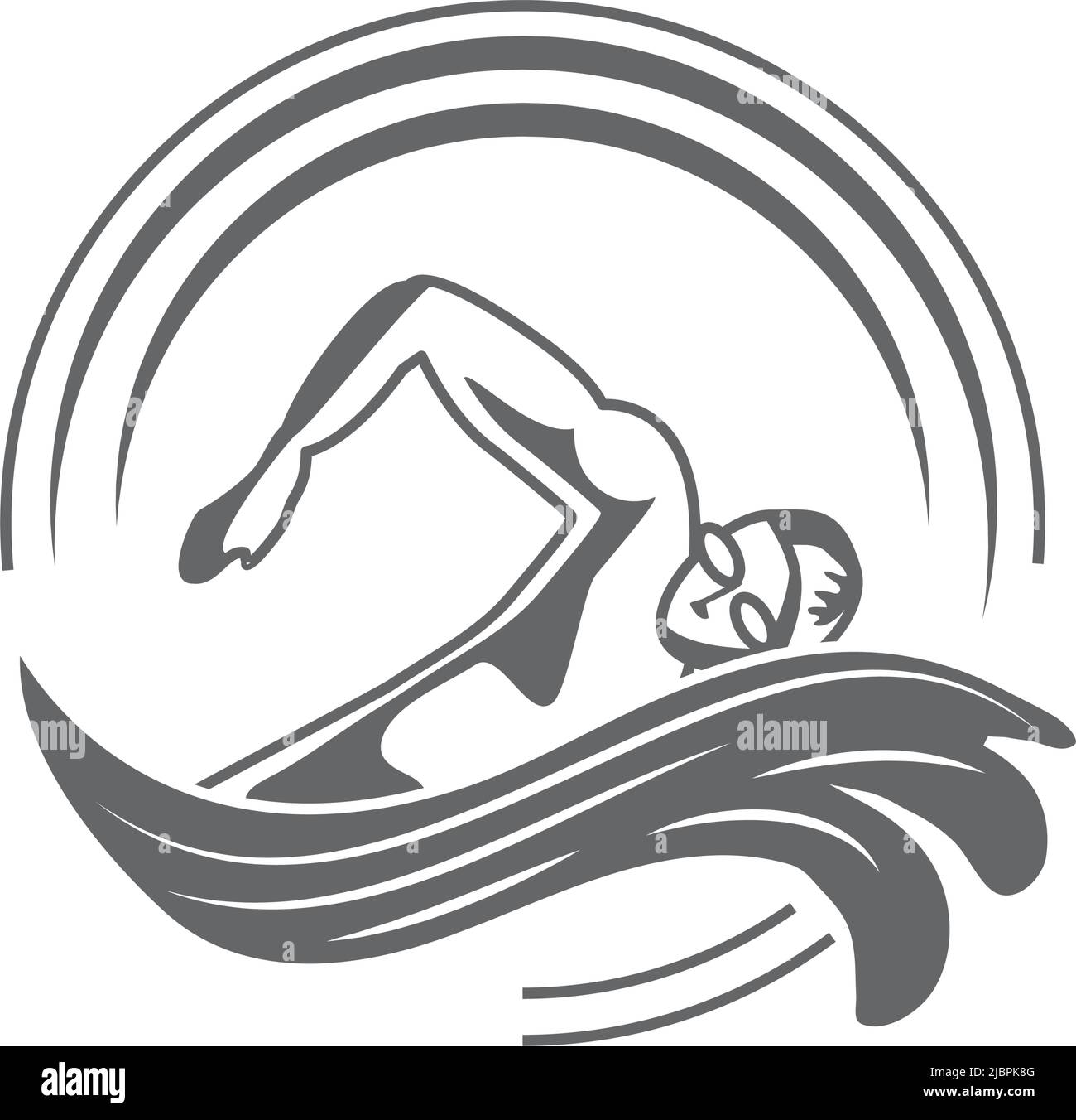 swimming sport label Stock Vector Image & Art - Alamy