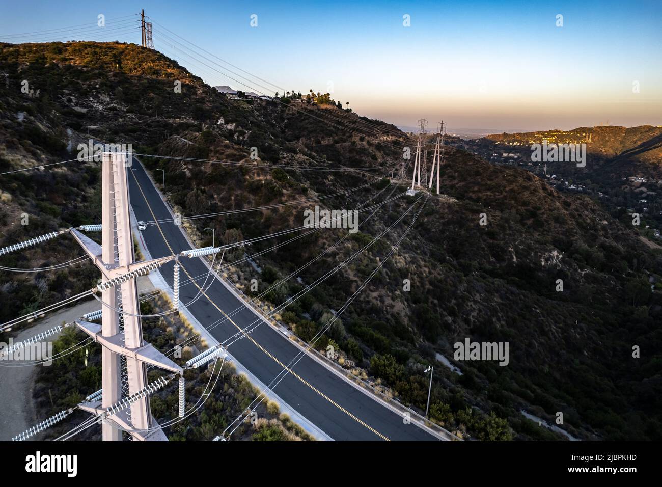 Aerial view multi lane road hi-res stock photography and images - Alamy