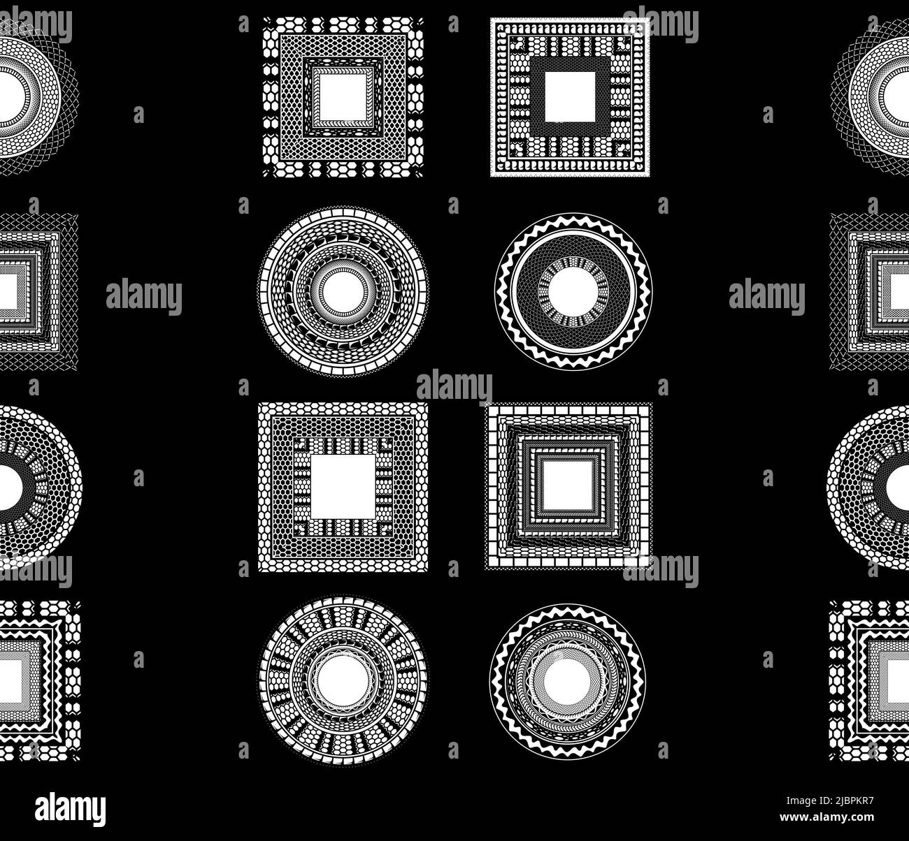 Bold and dramatic black and white seamless surface pattern repeat with ...