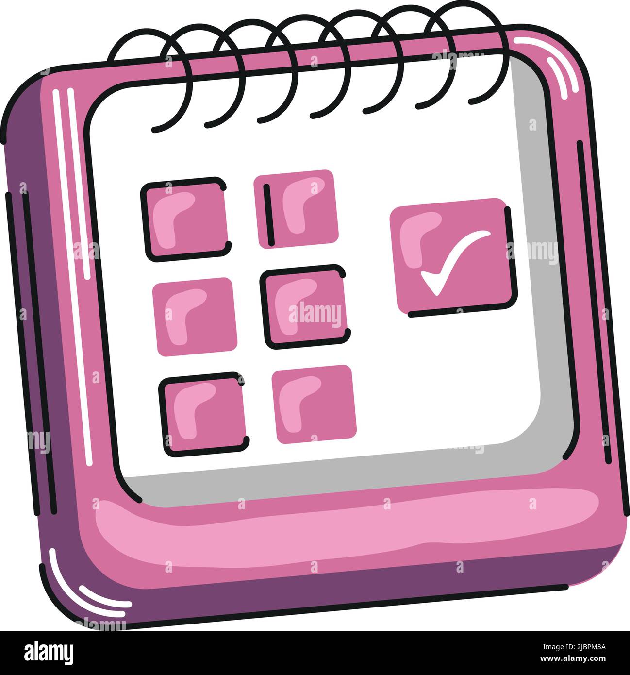 calendar planning check mark Stock Vector Image & Art - Alamy