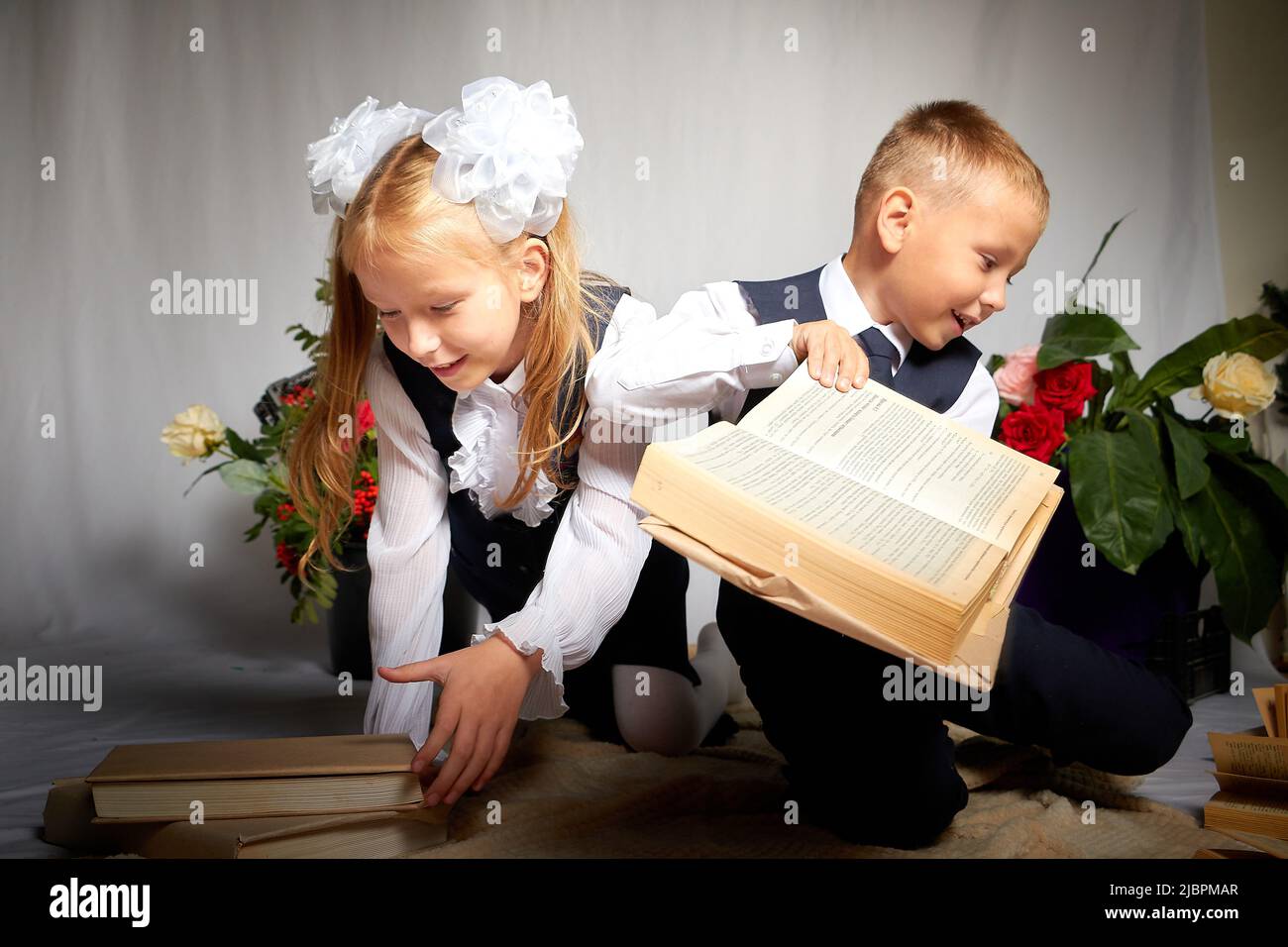 Brother and sister school uniform hi-res stock photography and images ...