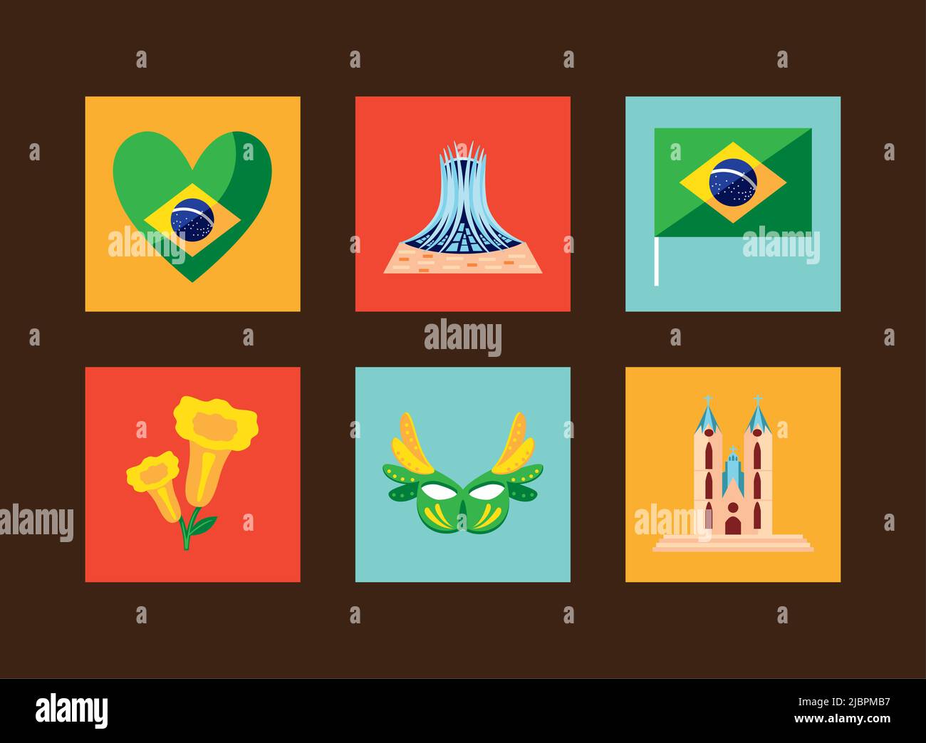 brazil icons collection Stock Vector Image & Art - Alamy