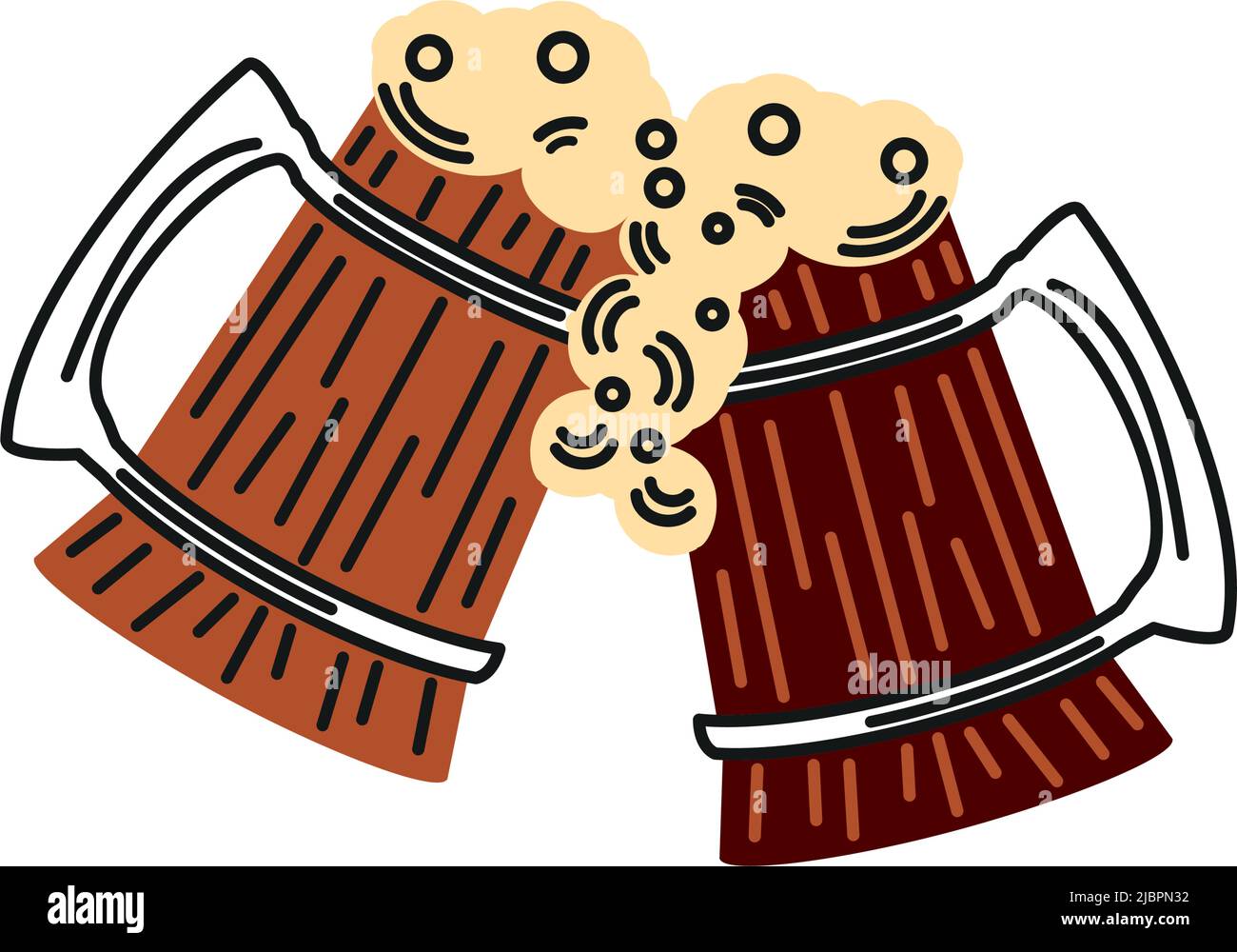 cheers beer mugs Stock Vector Image & Art - Alamy