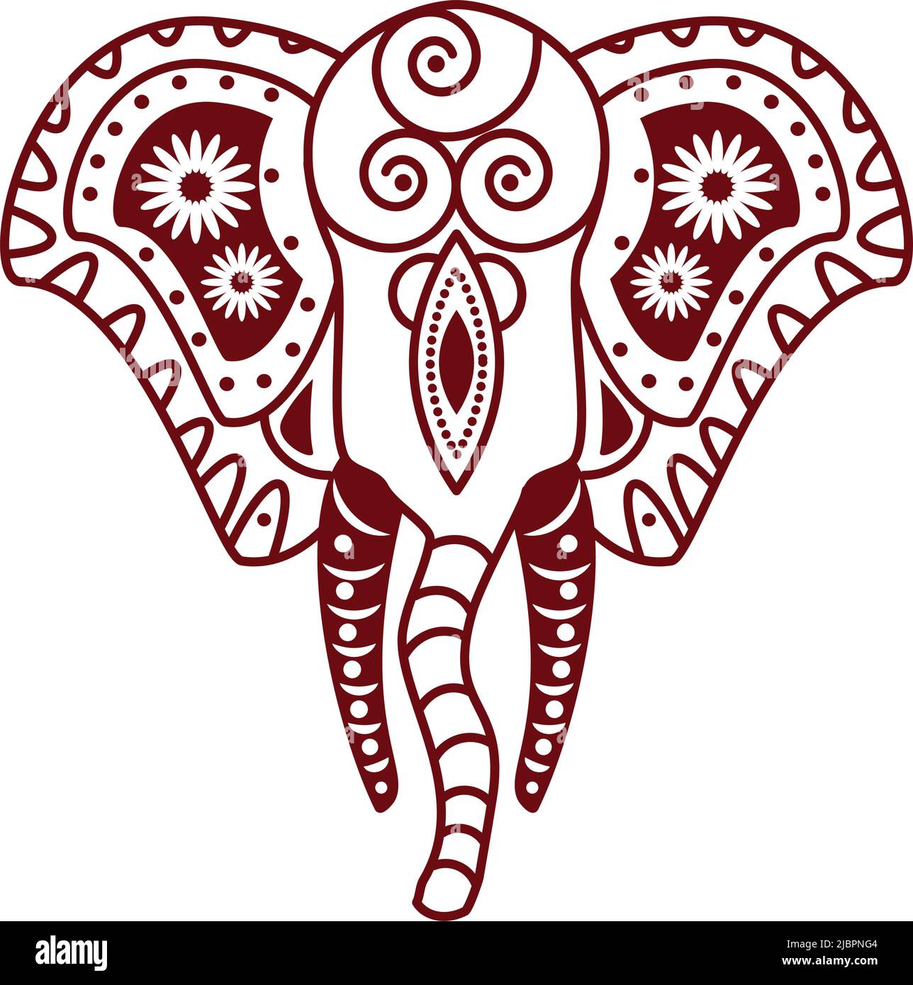 elephant zentangle layout Stock Vector Image & Art - Alamy