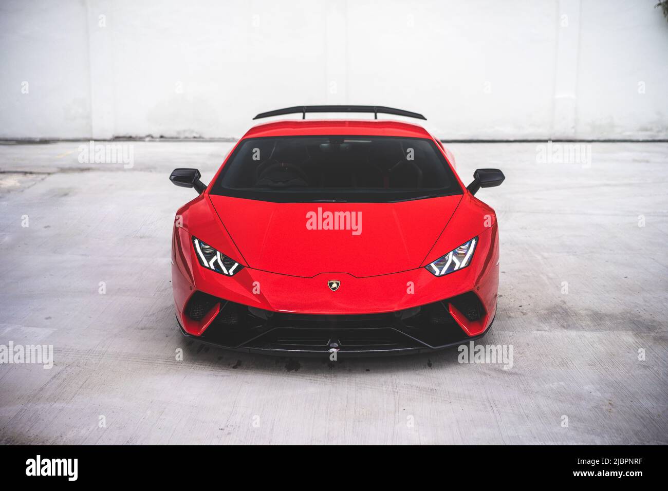 Beautiful Lamborghini Huracan Red in KL City Stock Photo - Alamy