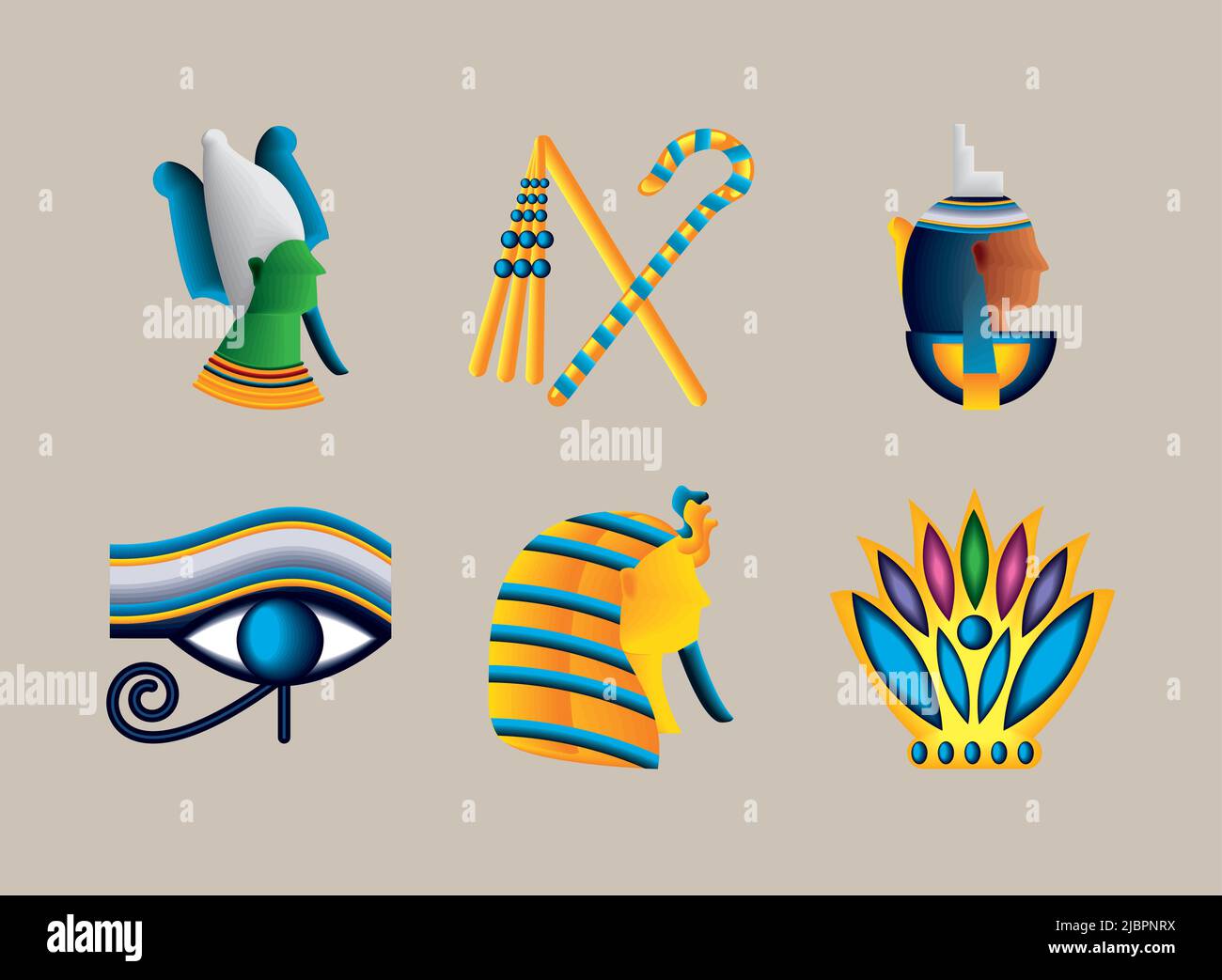 Set egypt god statue Stock Vector Images - Alamy