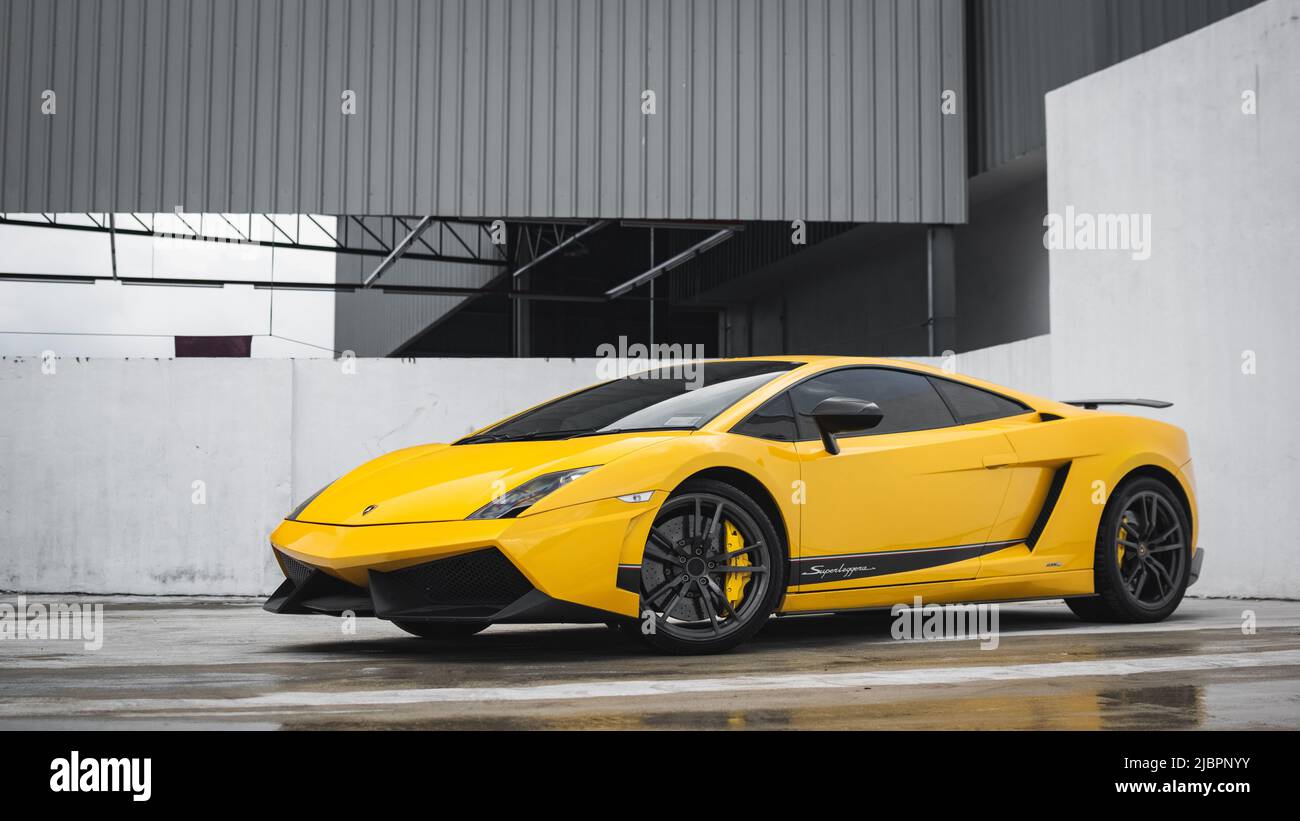 Yellow Lamborghini Gallardo Superleggera in KL Stock Photo - Alamy