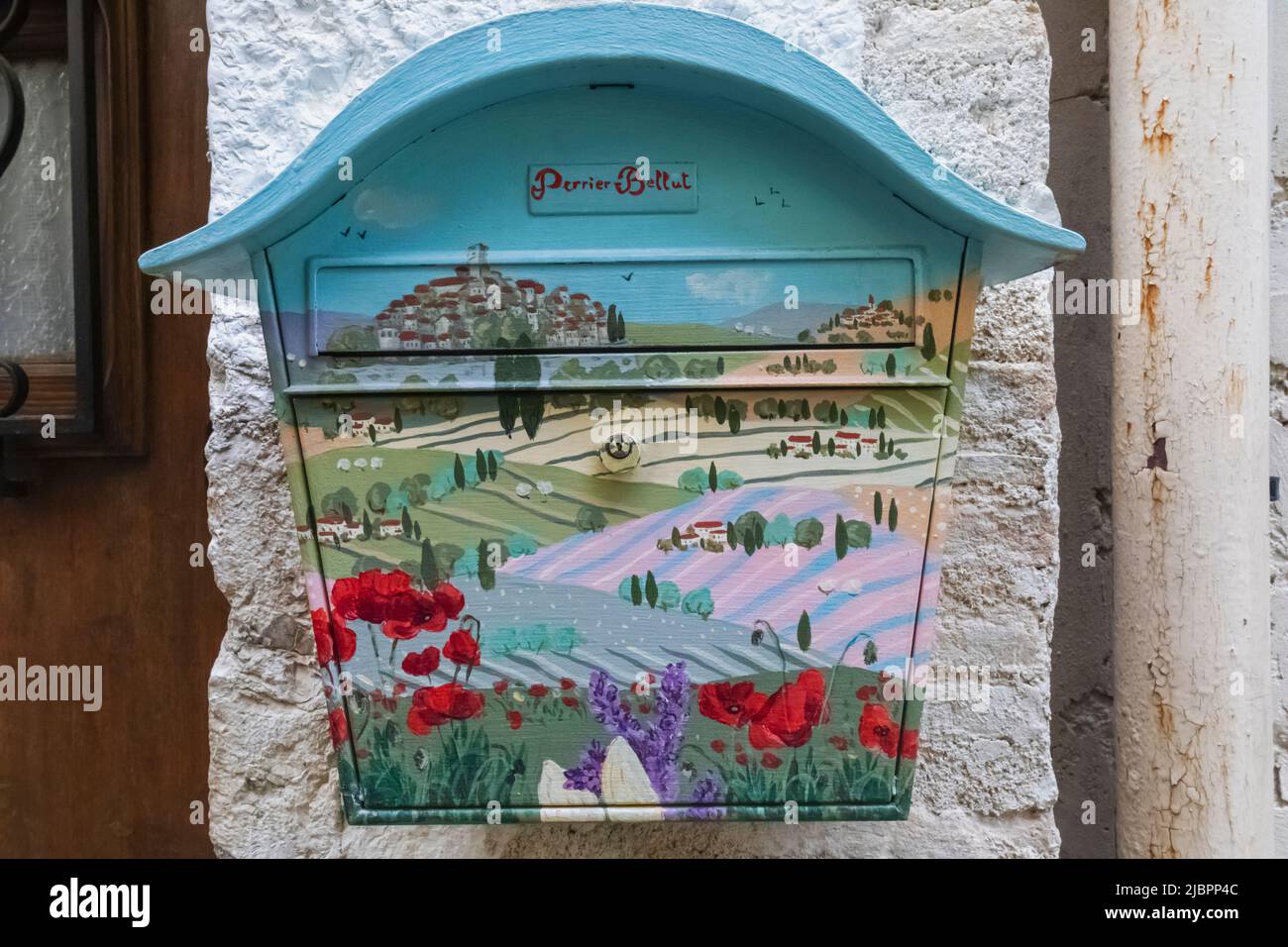 France, French Riviera, Cote d'Azur, St.Paul de Vence, Painted ...