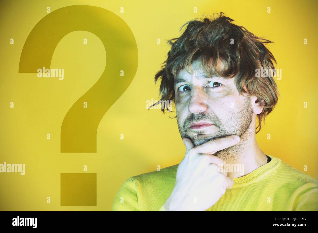 Question mark man head symbol hi-res stock photography and images - Alamy