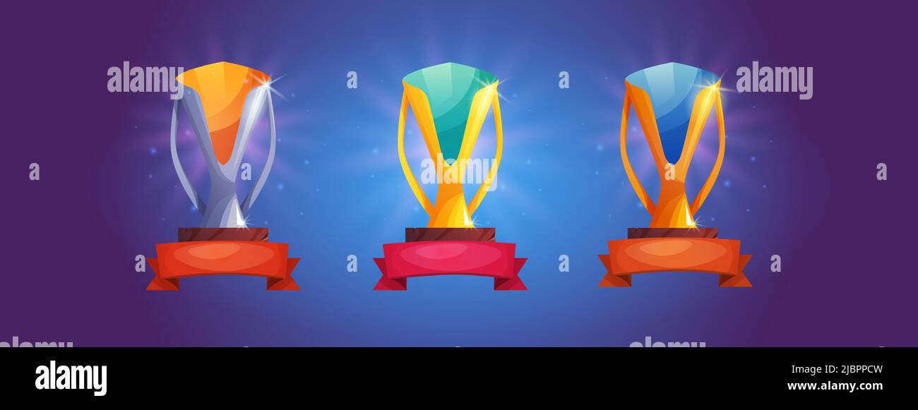 Champion cup, winner trophy. Golden prize. Achievement icon for 2d game ...