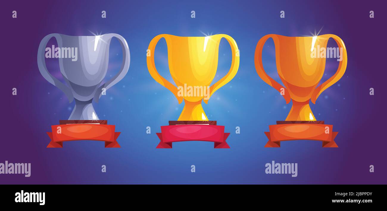 Champion cup, winner trophy. Golden prize. Achievement icon for 2d game ...