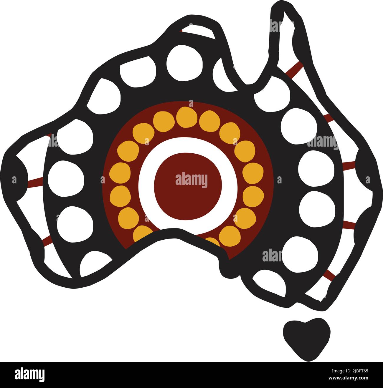 Aboriginal art dots painting with using Australian map outline Stock ...