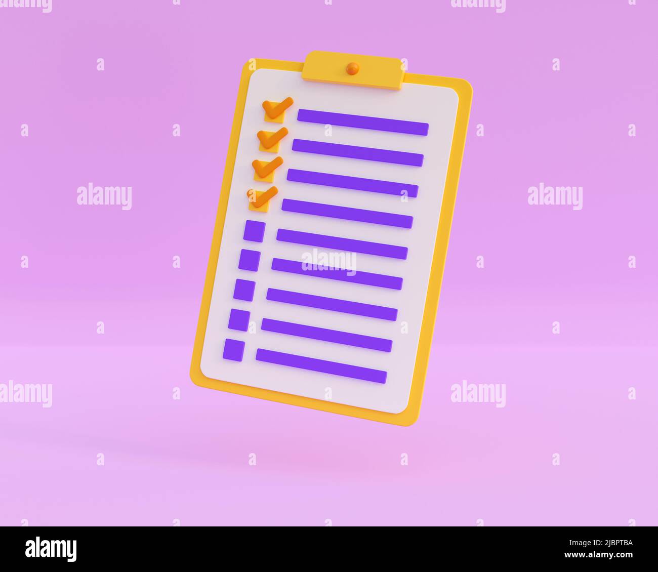 3d note icon. Document, checklist, writing and education concept ...