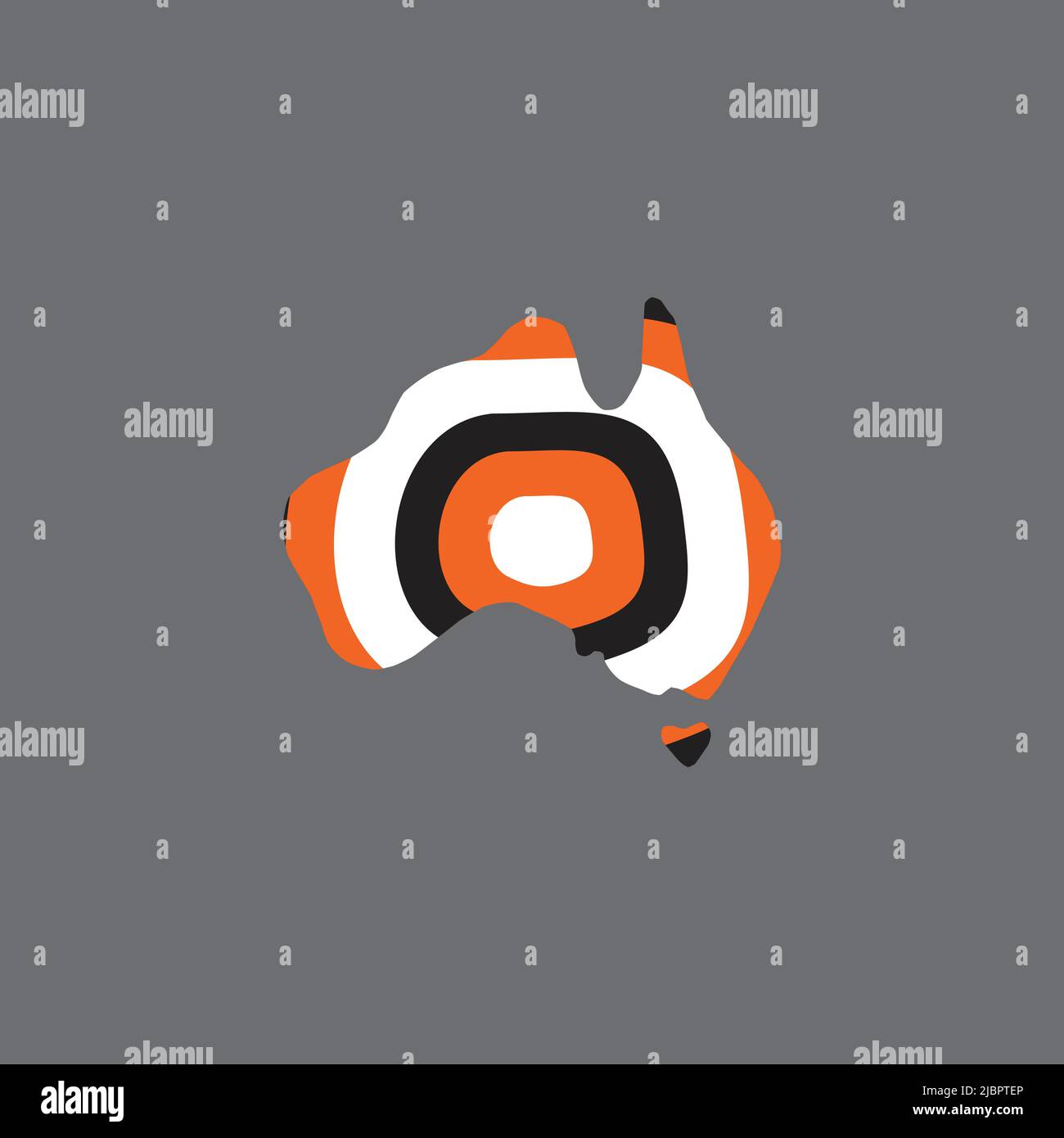 Aboriginal art dots painting with using Australian map outline Stock ...