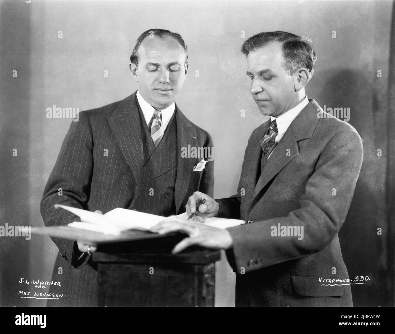 Production Head JACK L. WARNER and pioneer sound executive Major NATHAN ...