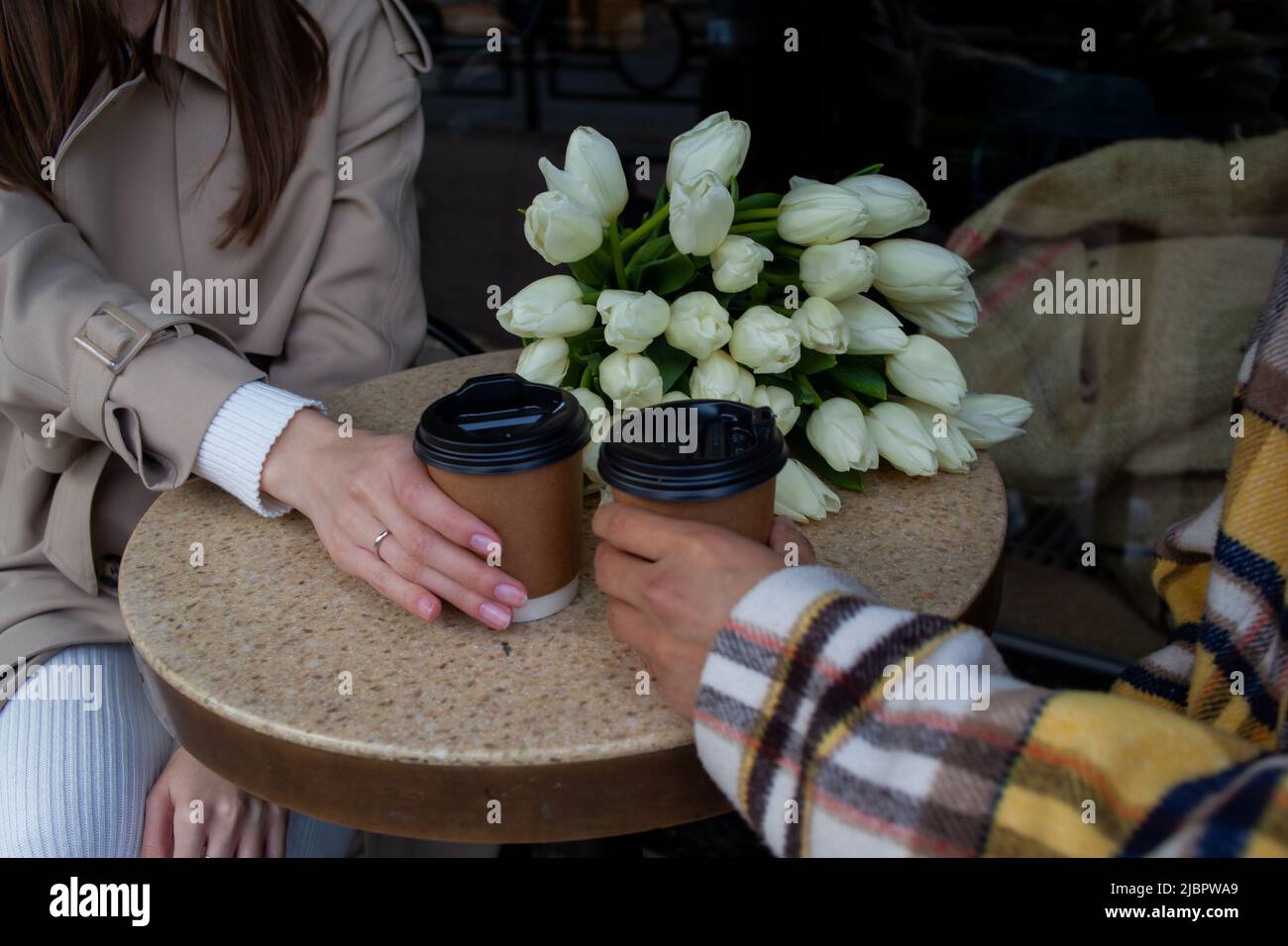 couple drinking coffee Stock Photo - Alamy