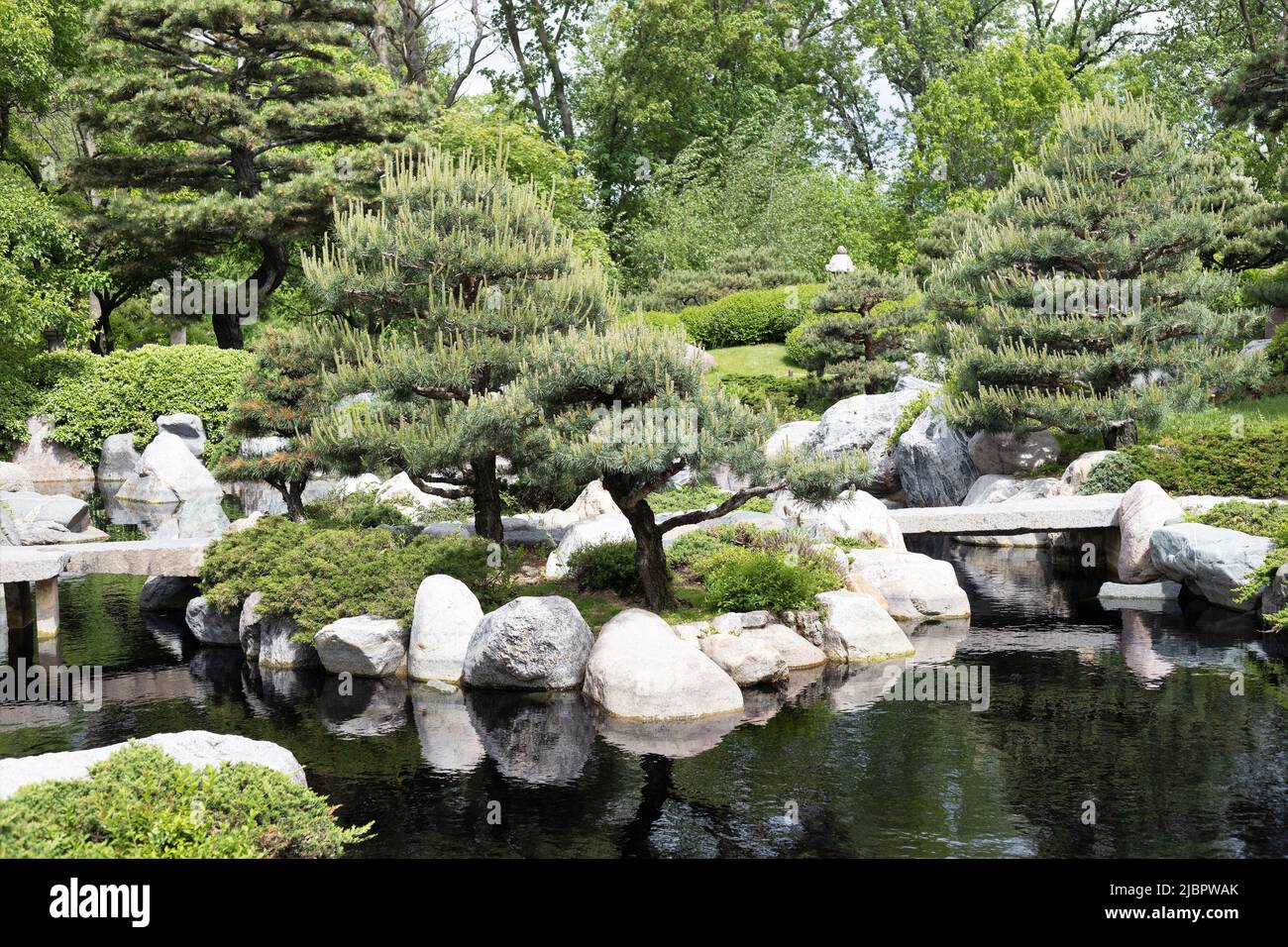 The Japanese Garden at Como Conservatory in St. Paul, Minnesota Stock ...