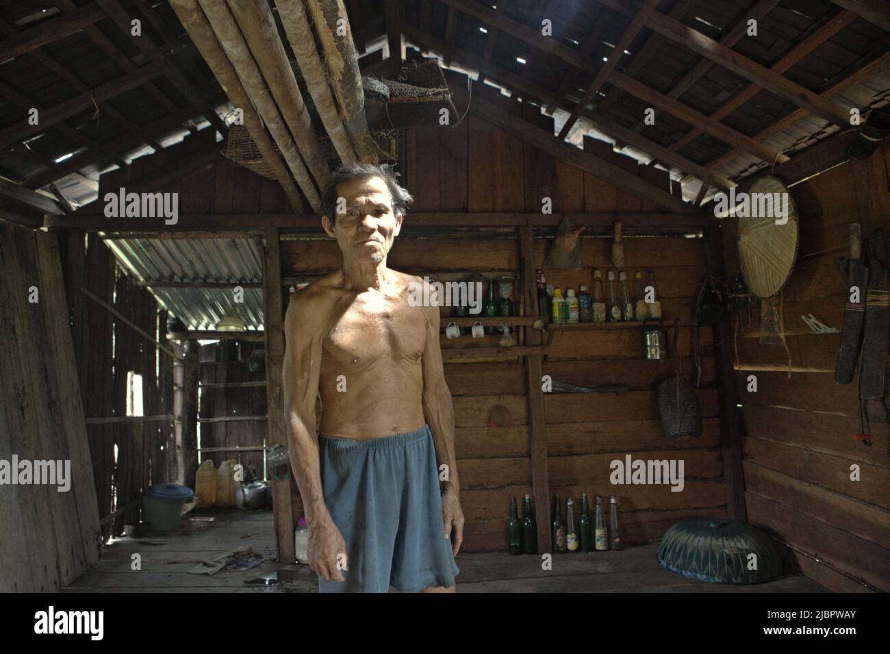 Portrait of Daniel Rajang, former tumenggung (traditional chief) of ...