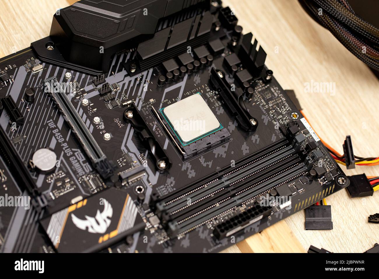 Integrated semiconductor Ryzan microprocessor on circuit board ...