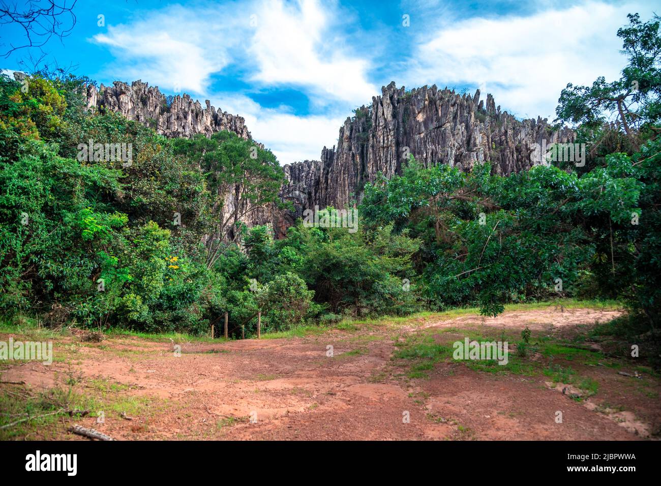 Natural rock massif in Brazil, Salitre Grotto, a tourist destination ...