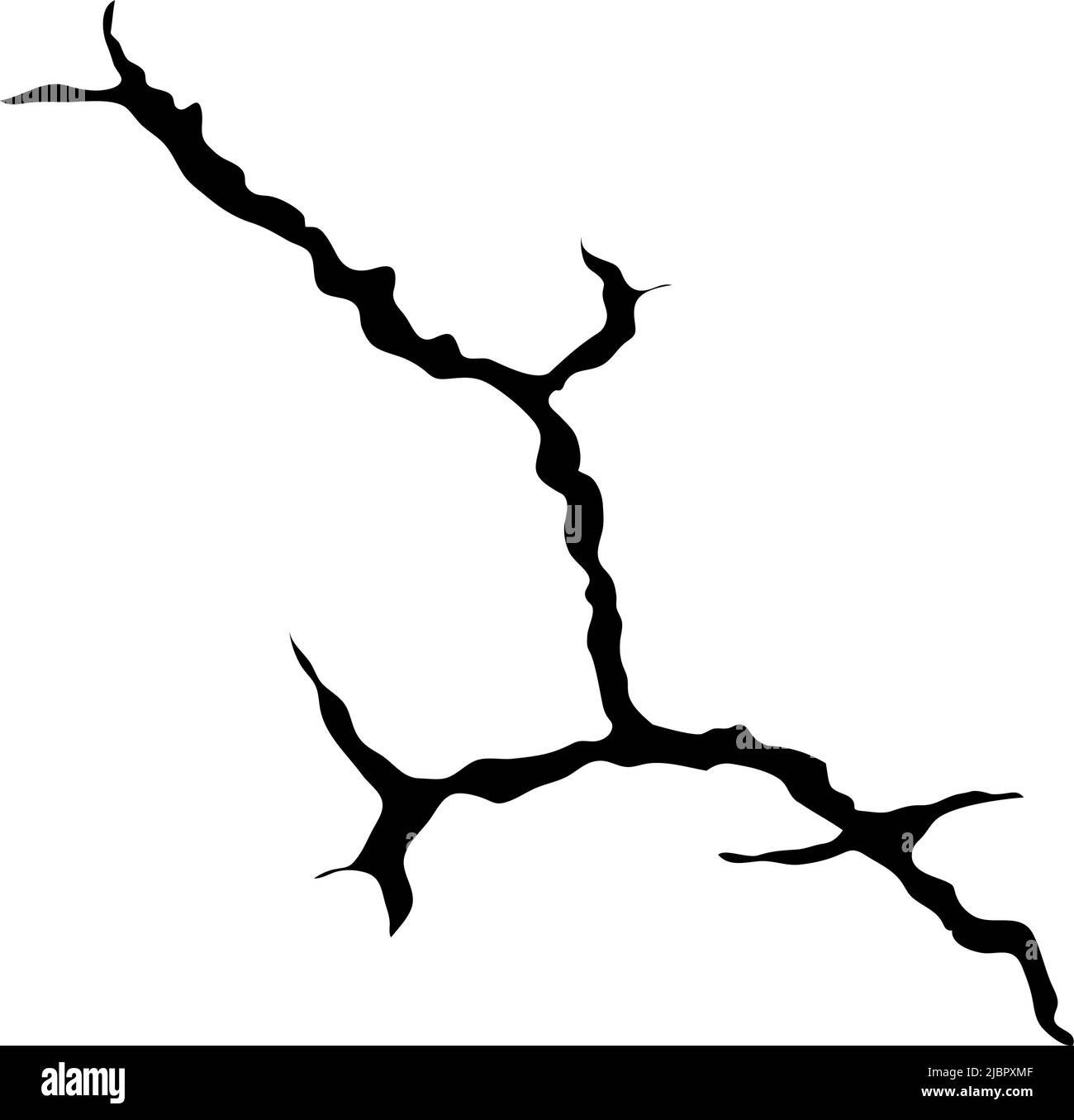 Ground crack. Earthquake and ground cracks, hole effect, craquelure and ...