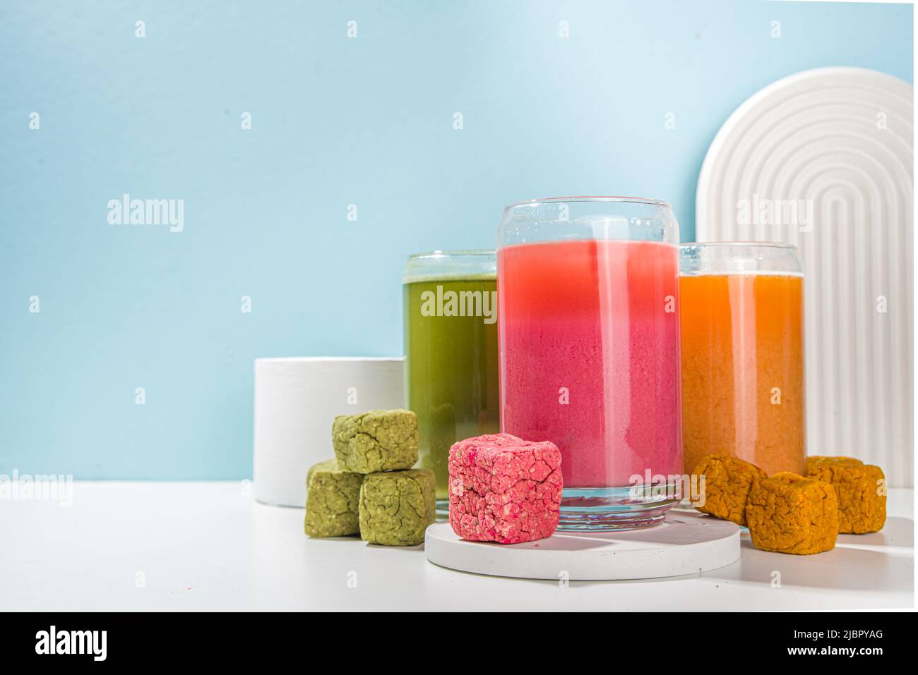 Modern Dissolvable Drinks concept, healthy homemade Dissolvable frozen ...