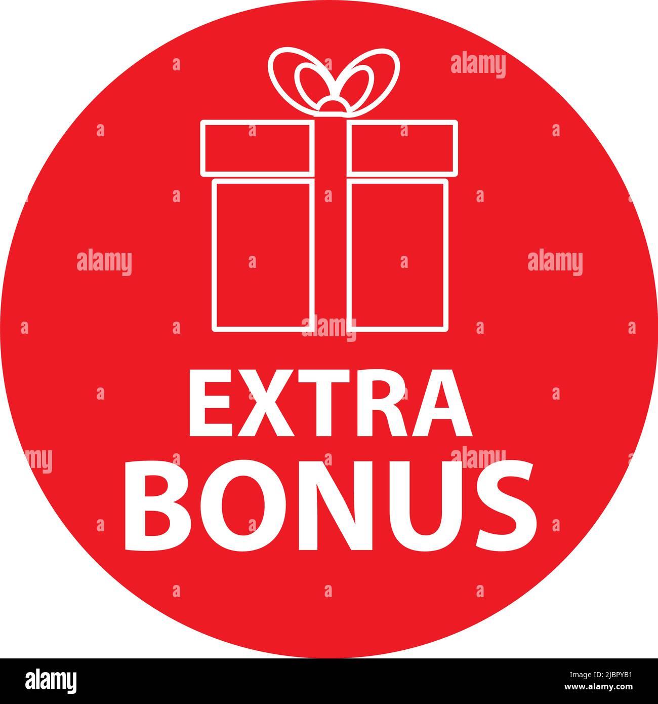 extra bonus label banner on white background. red extra bonus sign ...