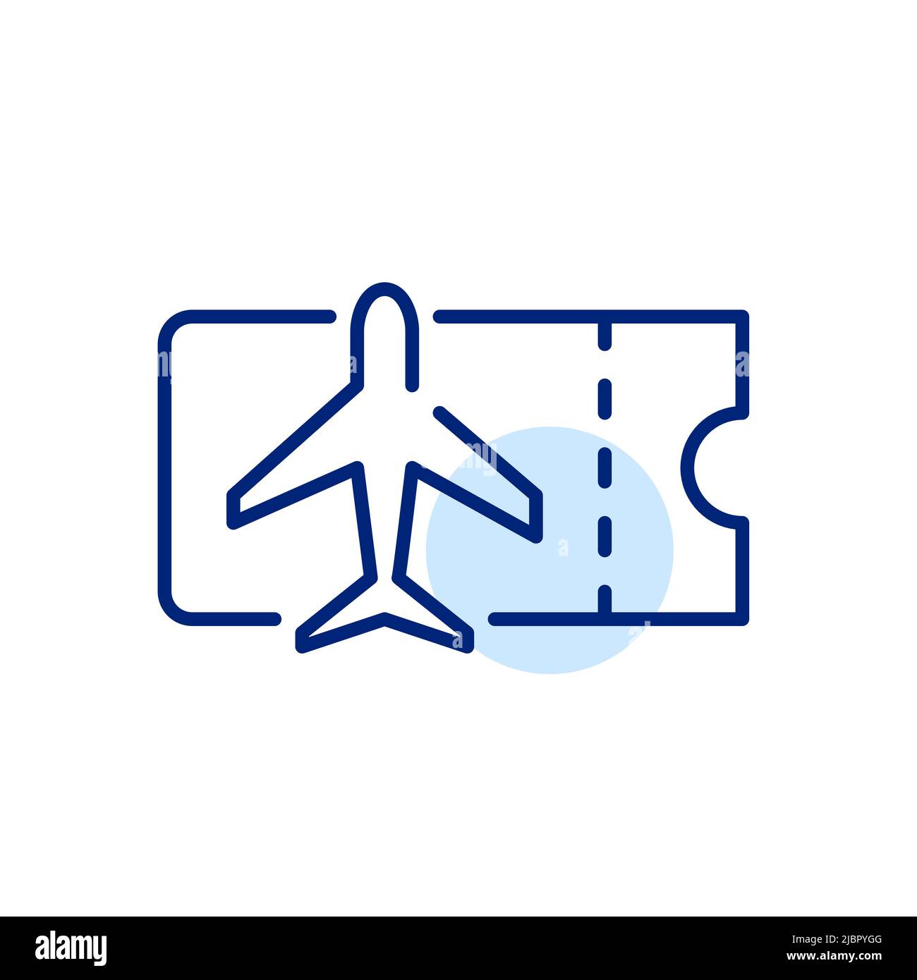 Airplane ticket. Boarding pass with a tear coupon. Pixel perfect ...